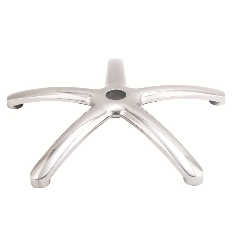revolving chair parts aluminium 5 spoke base manufacturer